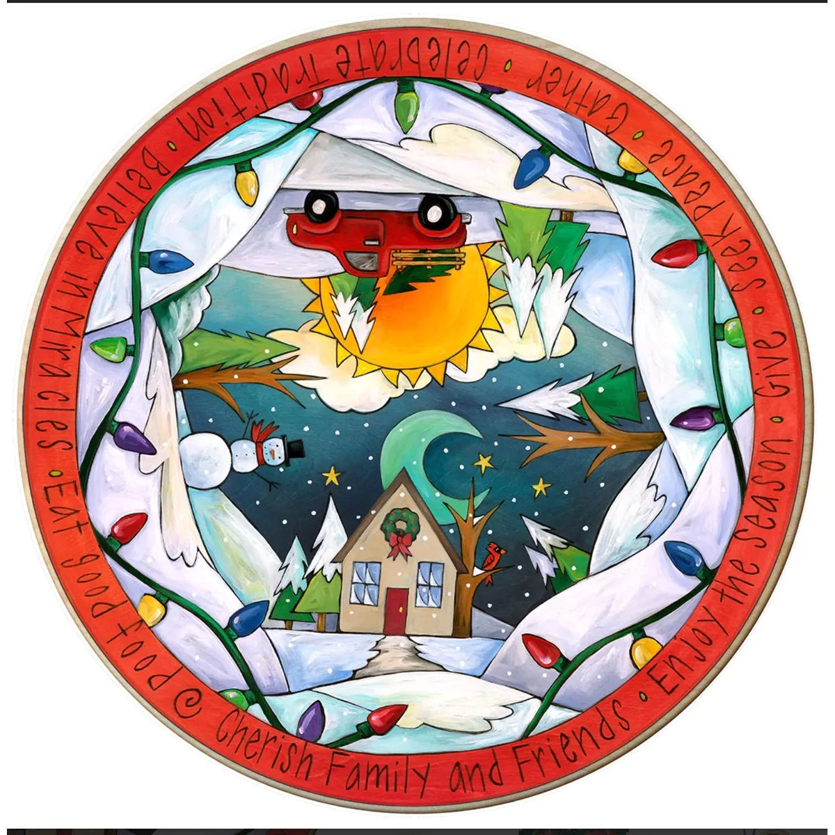 Sincerely Sticks Lazy Susan Jingle All the Way Artistic Lazy Susans – Sweetheart Gallery, LLC ...