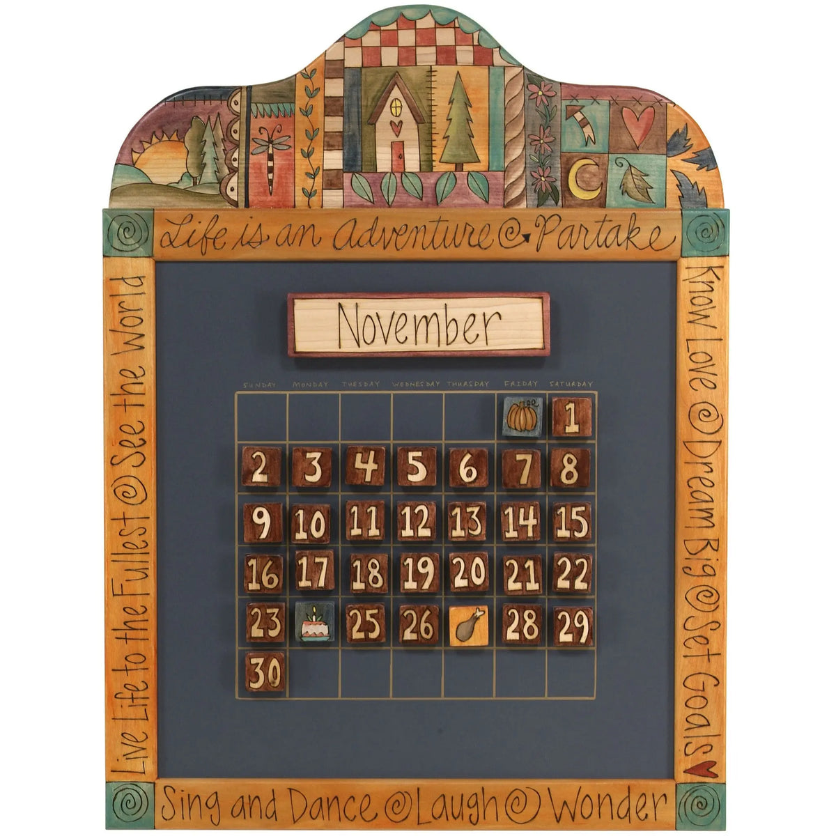 Sticks Small Wavy Top Perpetual Calendar CAL003-S310736, Artistic ...