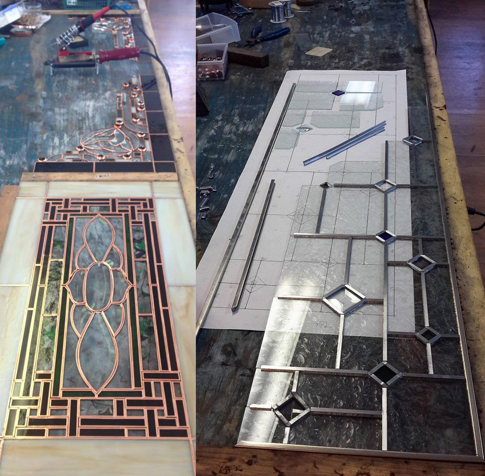 Edel Byrne Rose Water Glass Border Stained Glass Panel, Artistic ...