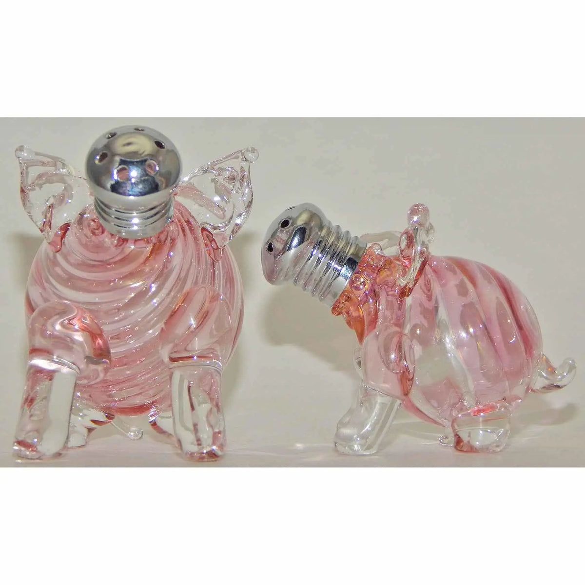 Pig and Piglet Blown Glass Salt and Pepper Shaker 256, Four Sisters Art ...