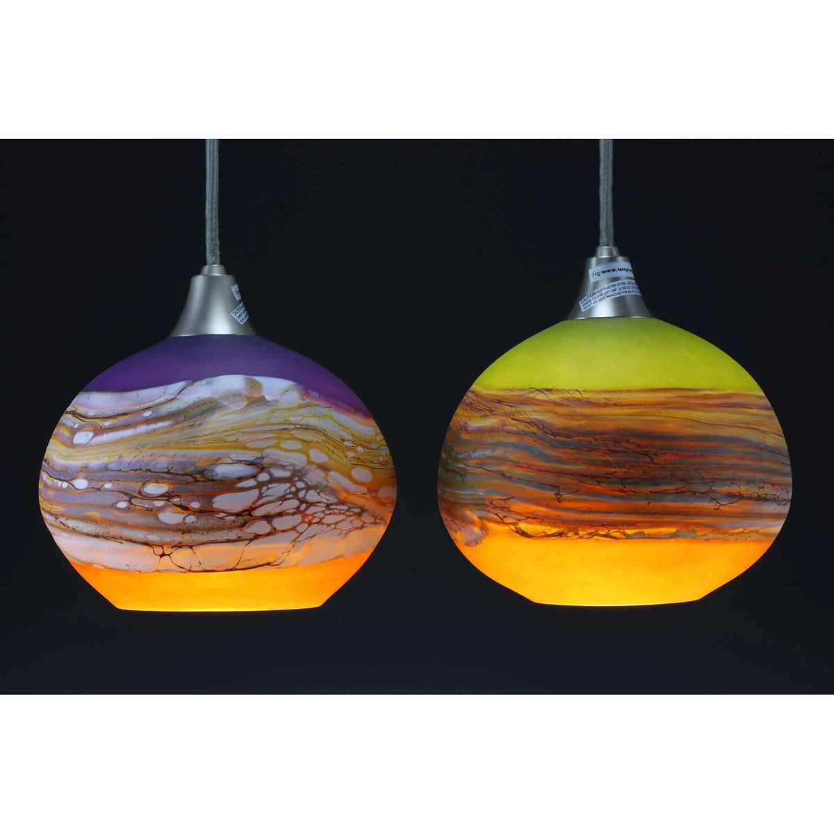 Gartner Blade Art Glass Strata Pendant in Amethyst Lime, Pendant ...