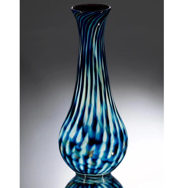 Hot Glass Alley Jake Pfeifer Treasure Teardrop Optic Stripe Vase ...
