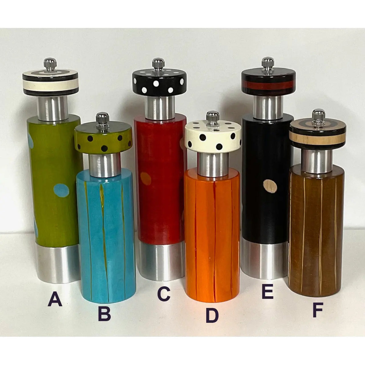 Tube Wooden Salt and Pepper Mills Grinders by Robert Wilhelm ...