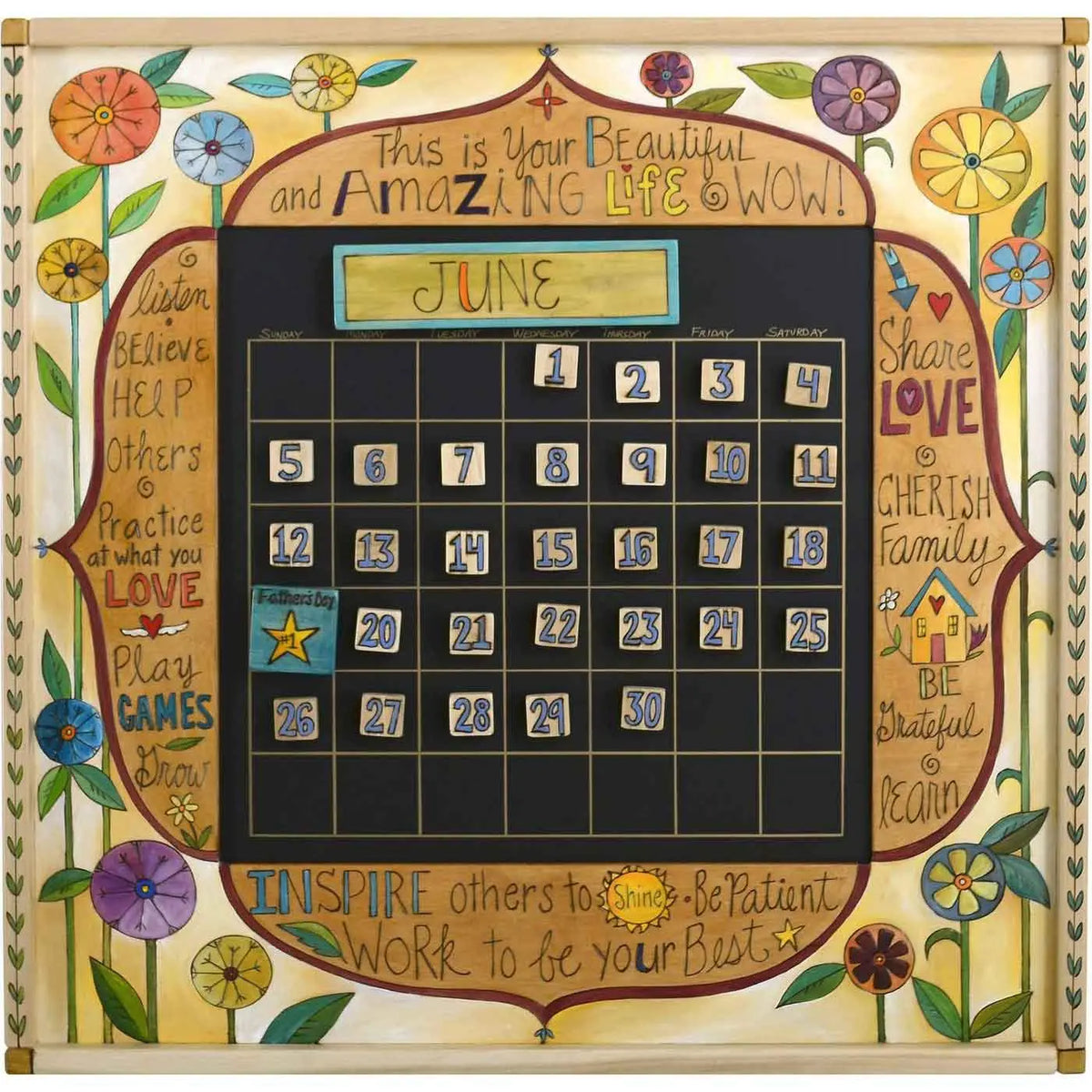 Sticks Large Perpetual Calendar CAL001 11919 Artistic Artisan Designer ...
