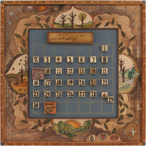 Sticks Perpetual Calendar CAL001-S313856, Artistic Artisan Designer ...