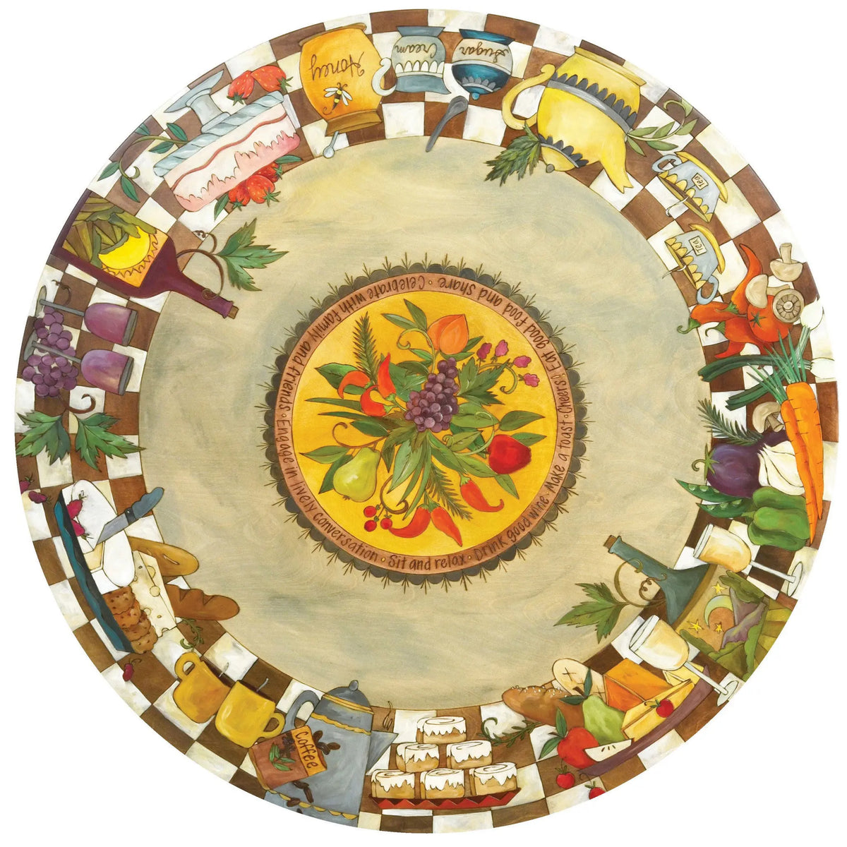 Sticks Round Dining Table DIN-D73512, Artistic Artisan Designer Tables ...