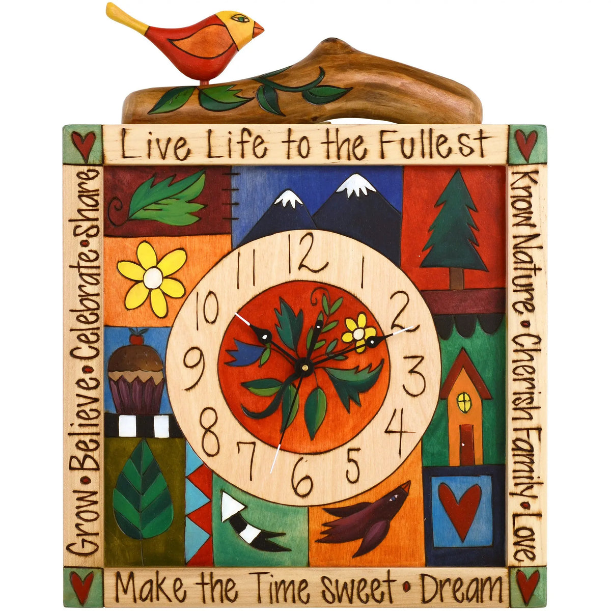 Sticks Wall Clock CLK006, D71112, Artistic Artisan Designer Clocks ...