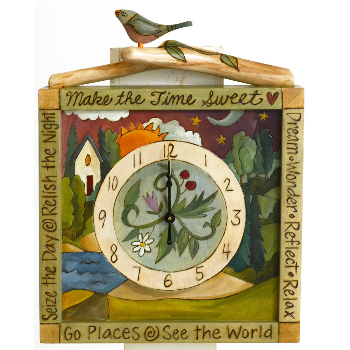 Sticks Wall Clock CLK006, D73345, Artistic Artisan Designer Clocks ...